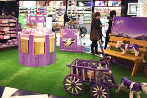 Milka plays on its Alpine identity at Barcelona Airport