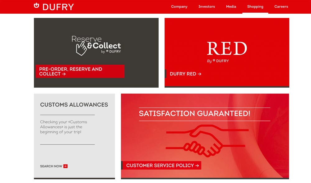 Dufry’s new website reflects all integrated companies